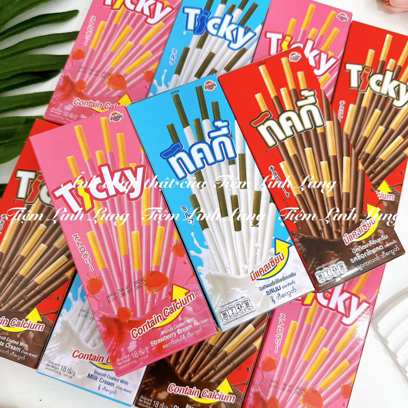 Thai Milk Chocolate Ticky Cake Sticks (box of 20G/ 6 sticks), Thai Cake ...