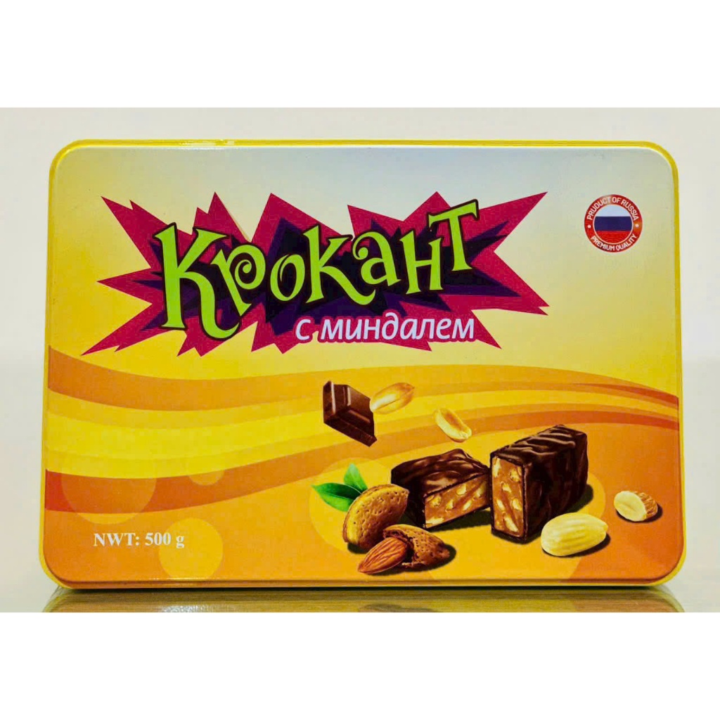 (Shop1987) Russian Kpokaht Almond Chocolate Candy Tin Box 500gr | Shopee Malaysia