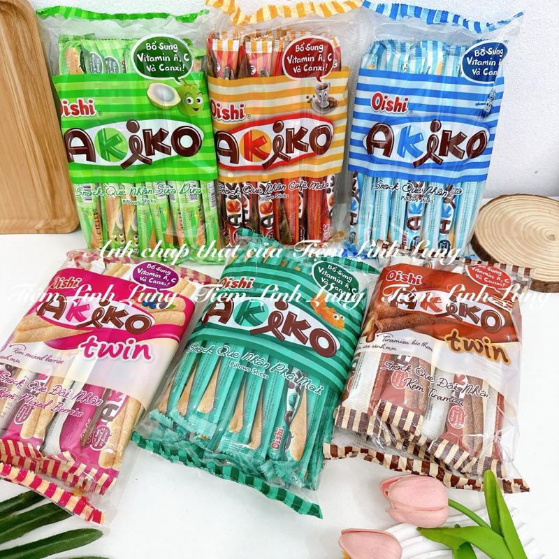 Akiko Oishi Snack Sticks of all flavors, pack of 20 sticks/8g, Akiko ...