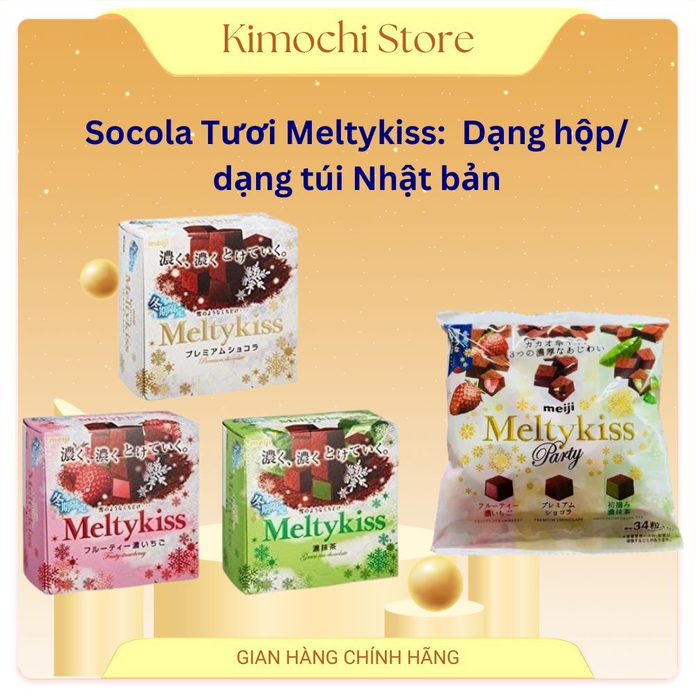 Meiji Meltykiss fresh chocolate 56g Melty Kiss vanilla, green tea, strawberry, Japanese domestic ...