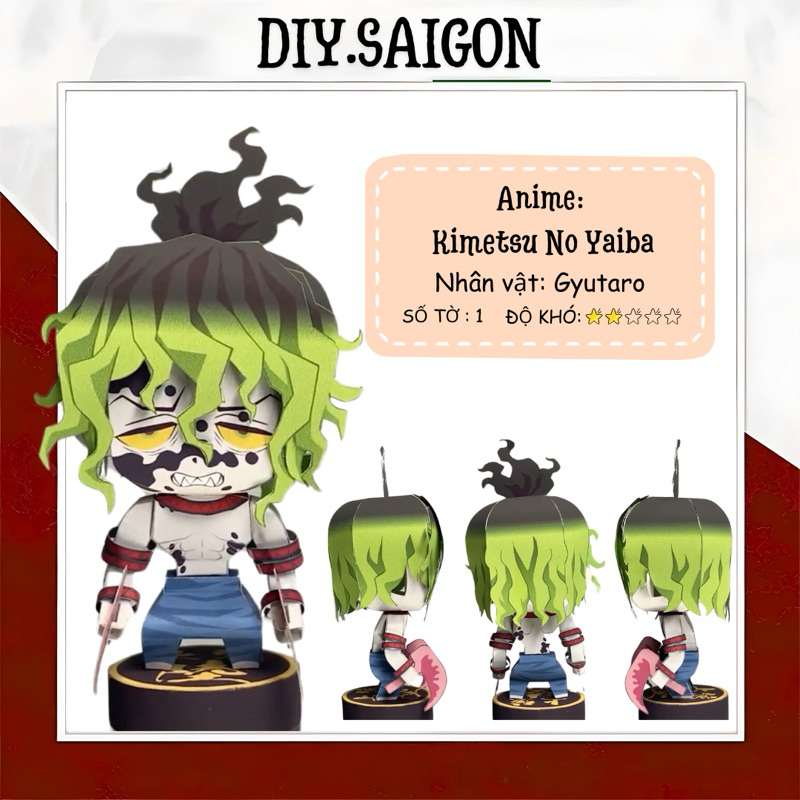 [Kimetsu No Yaiba] - Anime Chibi Gyutaro Paper Model | Shopee Malaysia