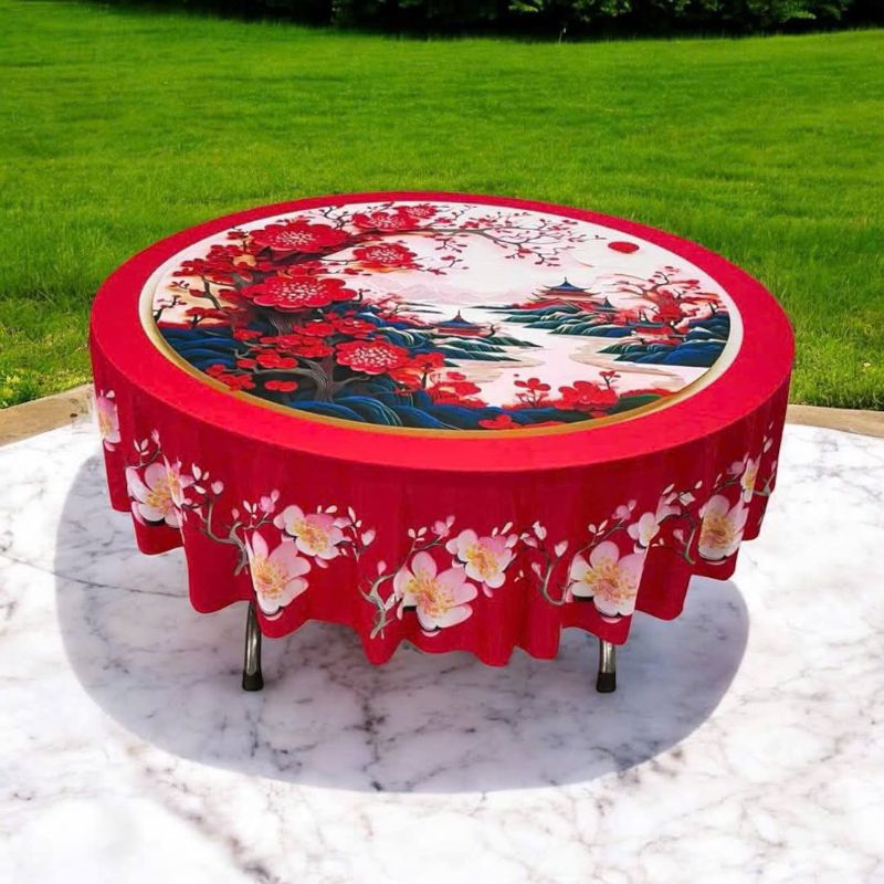 Round TABLE CLOTH CNY 1M2 NEW MODEL 2025 (5 COLORS) | Shopee Malaysia