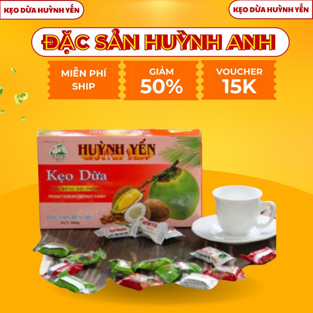 [Special Type] Huynh Yen Young Coconut Candy Less Sweet Durian ...