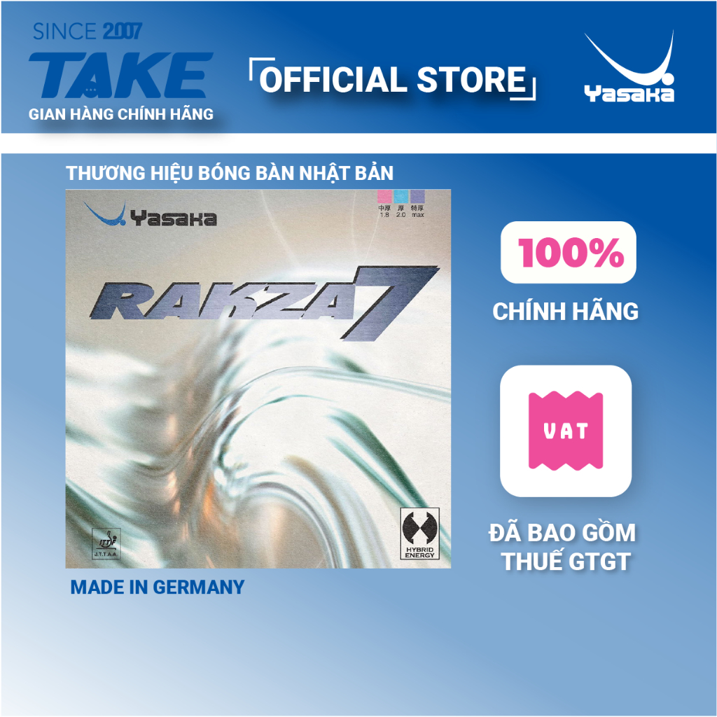 Genuine Yasaka RAKZA 7 Table Tennis Racket MADE IN GERMANY | Shopee Malaysia
