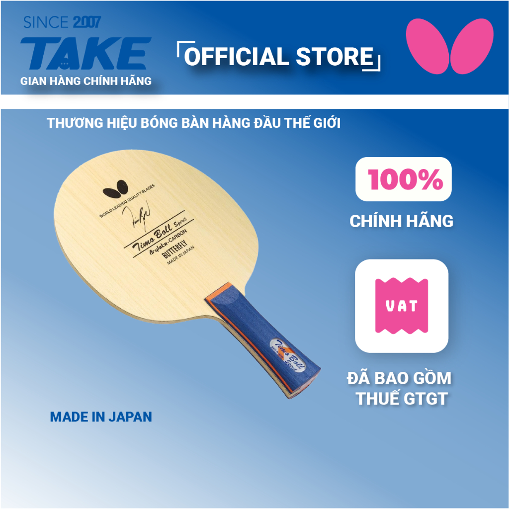 Genuine Butterfly TIMO BOLL SPIRIT Table Tennis Racket MADE IN JAPAN ...