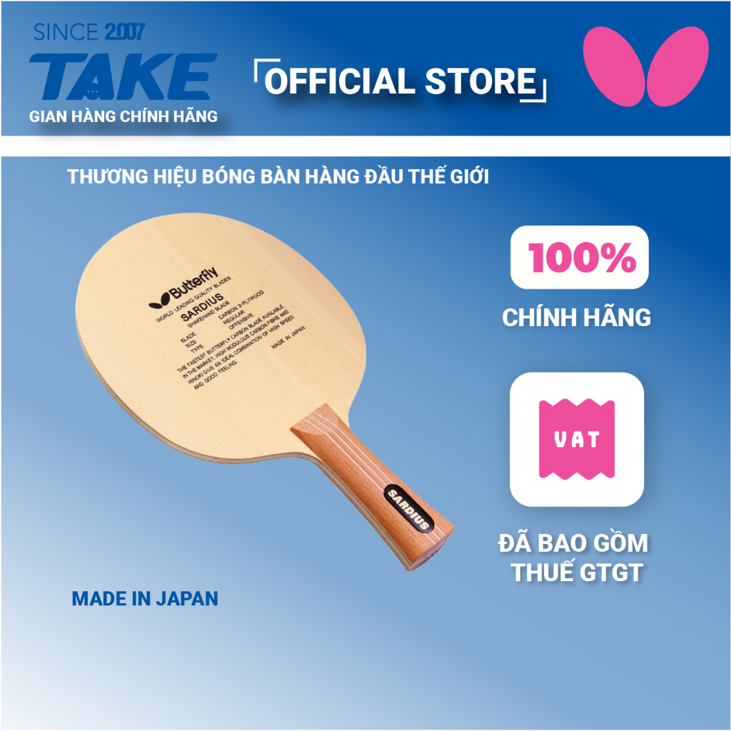Genuine Butterfly SARDIUS Table Tennis Racket MADE IN JAPAN | Shopee ...
