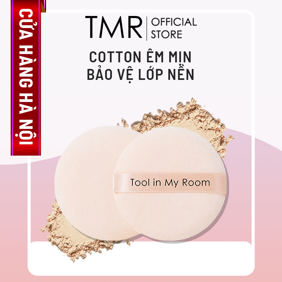 Tmr Round Powder Makeup Puff made of high quality cotton, with ...