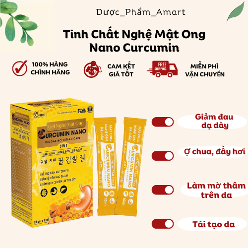 Nano Curcumin Honey Turmeric Essence Supports Stomach Pain, Reflux, Beautifies Skin, Fade Dark ...