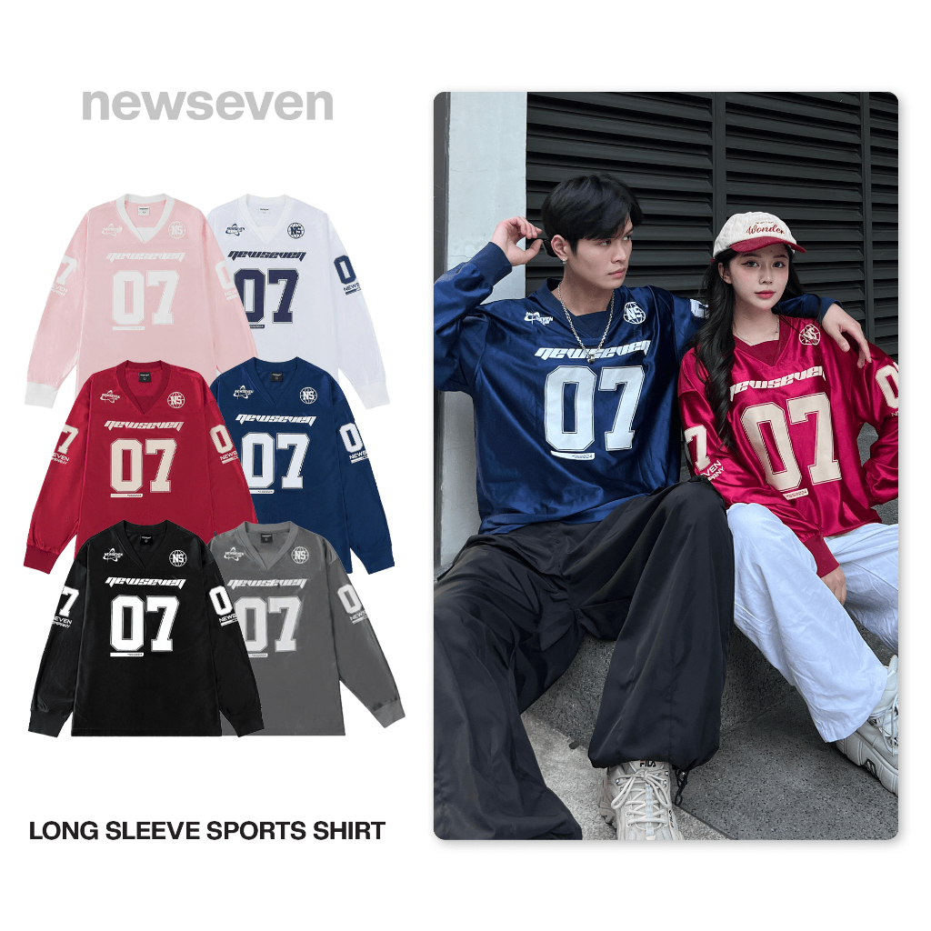 NEWSEVEN Long Sleeve Sports Shirt ADT.369 | Shopee Malaysia
