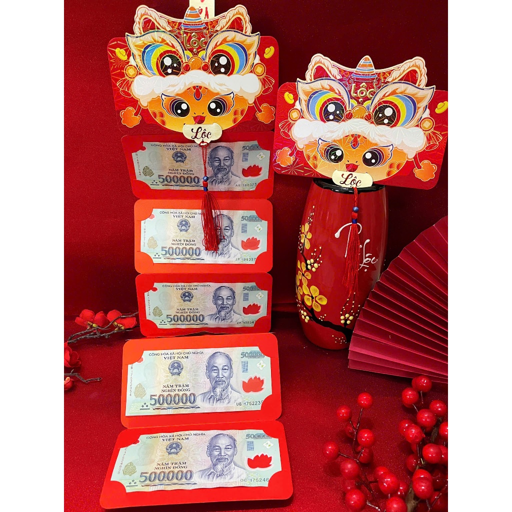 Luxury Red Envelopes CNY 2025 At Ty Snake With 2 Compartments 5 ...