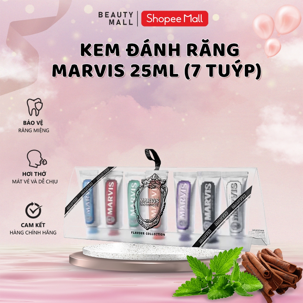 Marvis Mini Toothpaste Set 7 tubes x 25ml | Shopee Malaysia