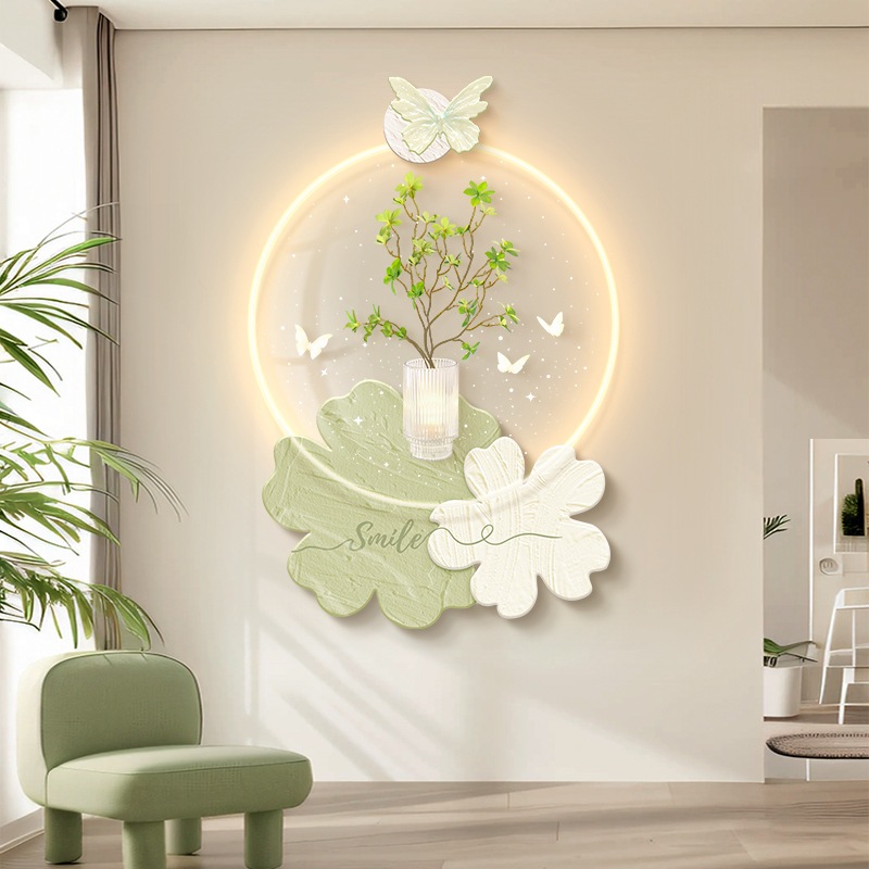 Mica Flower Painting with Led Lights, Decorating Living Room, Bedroom ...