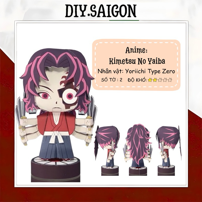 [Kimetsu No Yaiba] - Anime Chibi Yoriichi Type Zero Paper Model ...