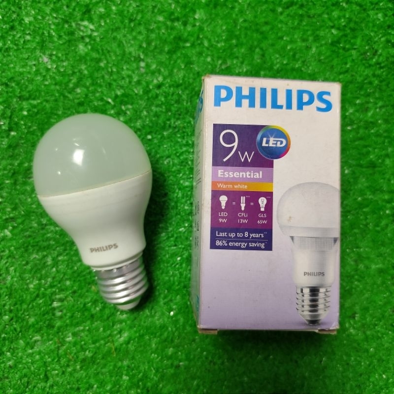 Philips 9W E27 Essential LED bulb yellow light | Shopee Malaysia