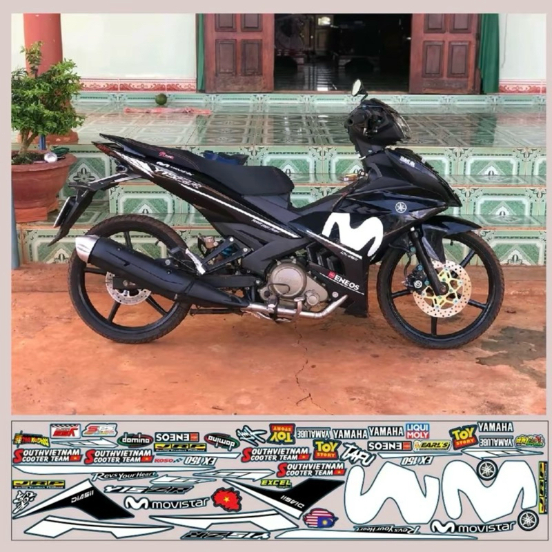 Movista Removable Sticker Model for Exciter 150 - Black car - 3-layer ...