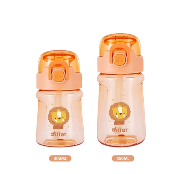 (Orange Lion 400ml) DILLER DB-007 tritan BPA-free water bottle 400ml/ 550ml | Shopee Malaysia