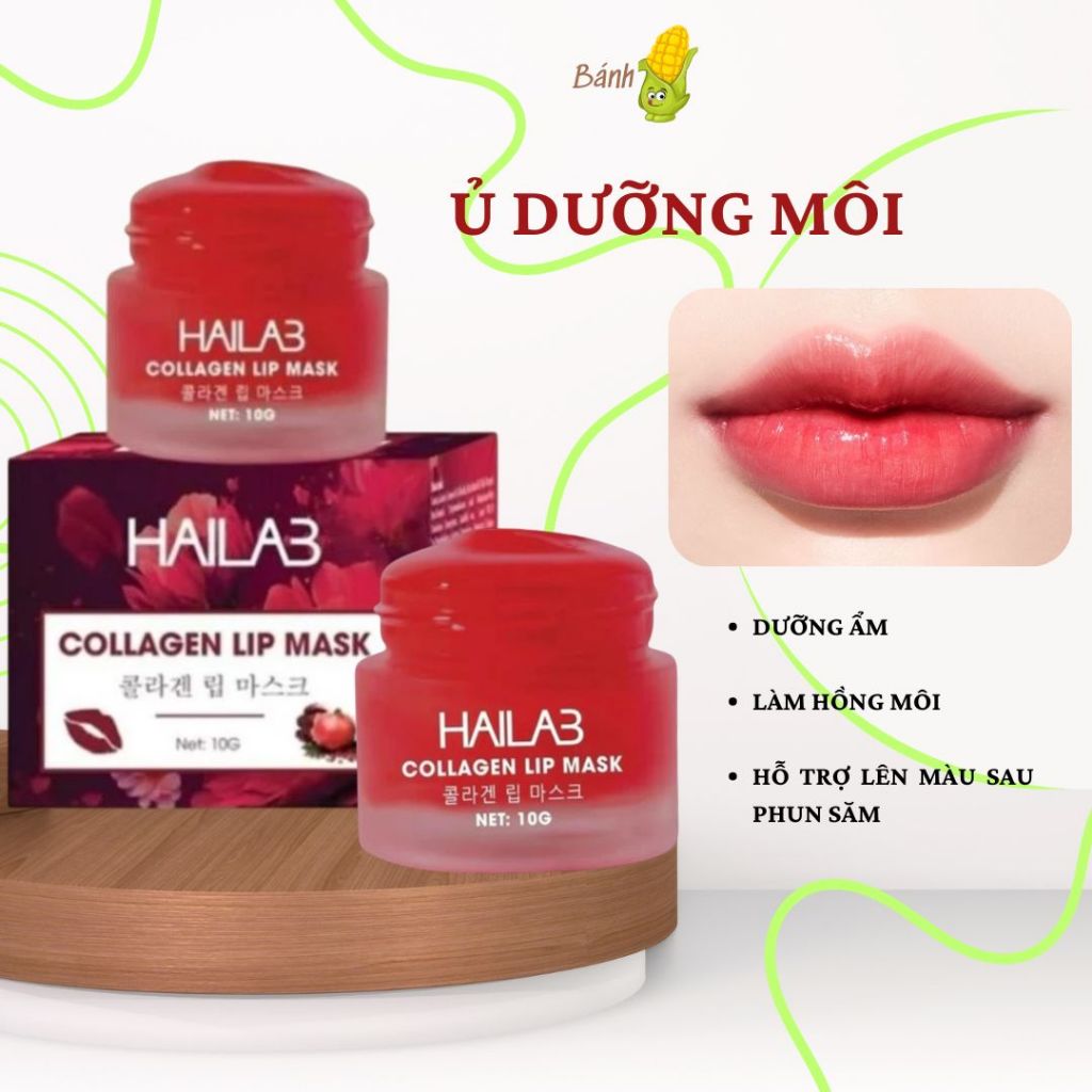 Hailab Korean Collagen Red Pomegranate Lip Balm 10g, Lip Balm, Pink ...