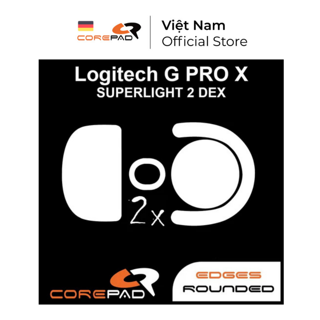 PTFE Corepad Skatez PRO Mouse Feet Logitech G PRO X SUPERLIGHT 2 DEX (2 ...