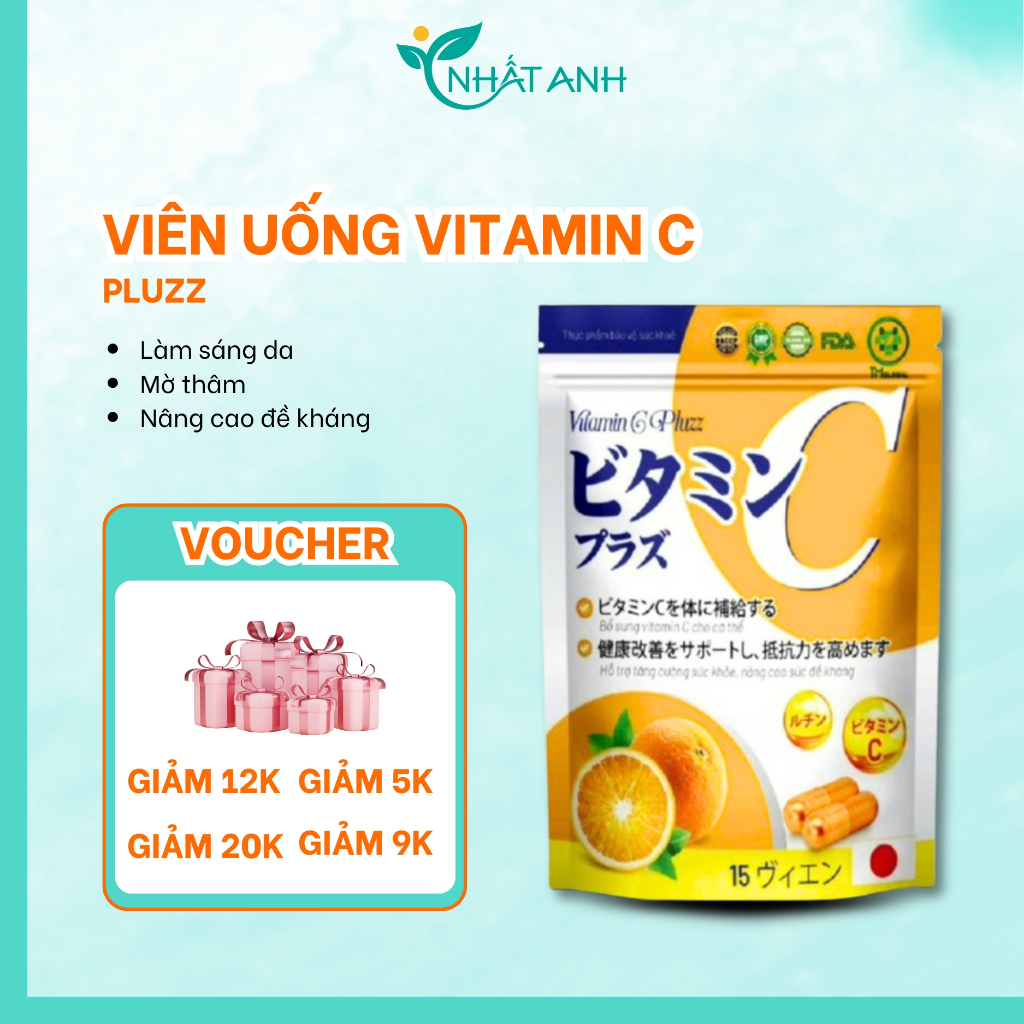 Japanese Pluzz Vitamin C supplement pills support skin brightening ...