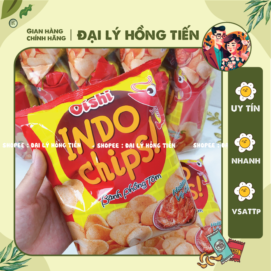 (LARGE PACKAGE 32G) Oishi Snack Indo Chips Spicy Shrimp Chips | Shopee ...