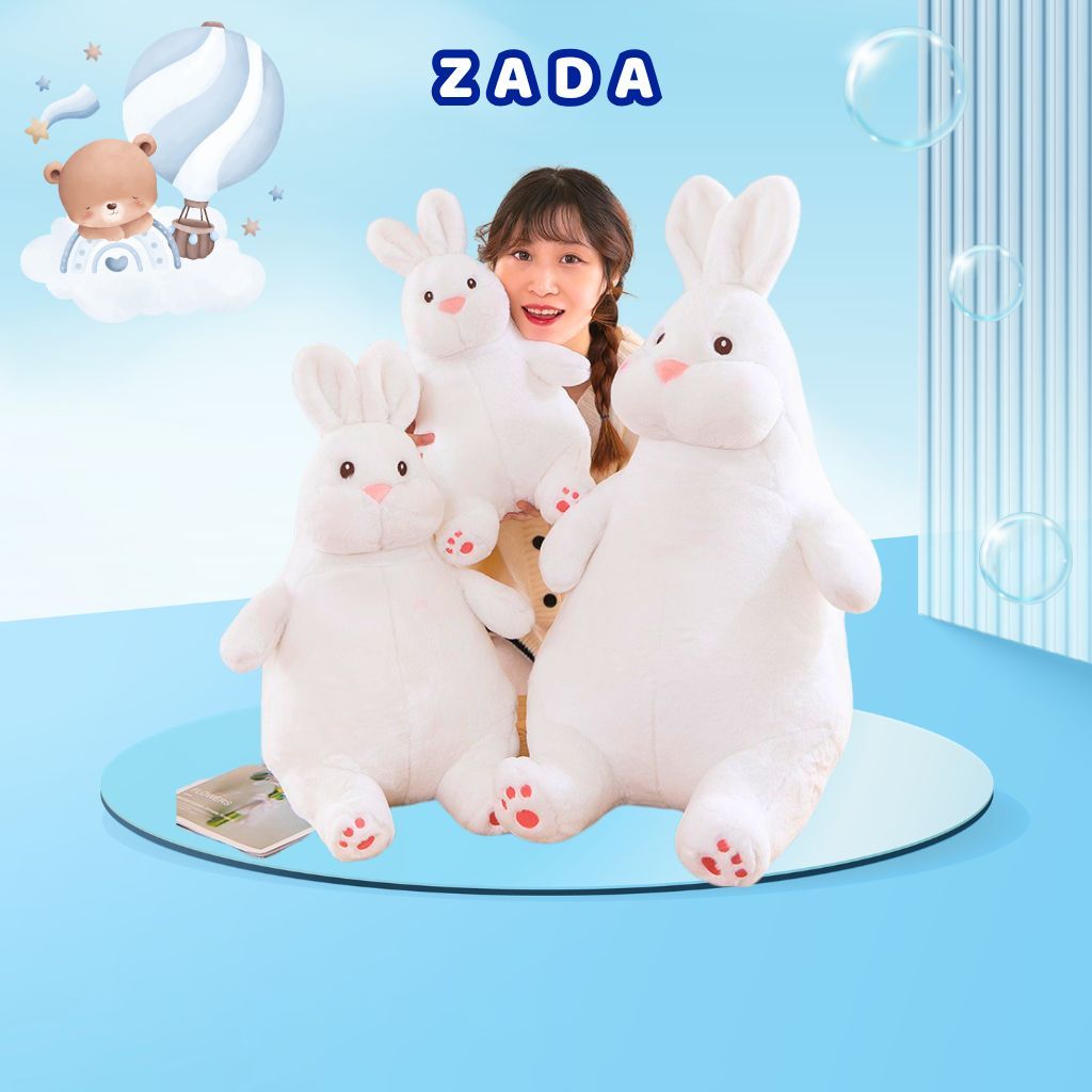Cute white rabbit teddy bear, cute stuffed animal ZADA | Shopee Malaysia