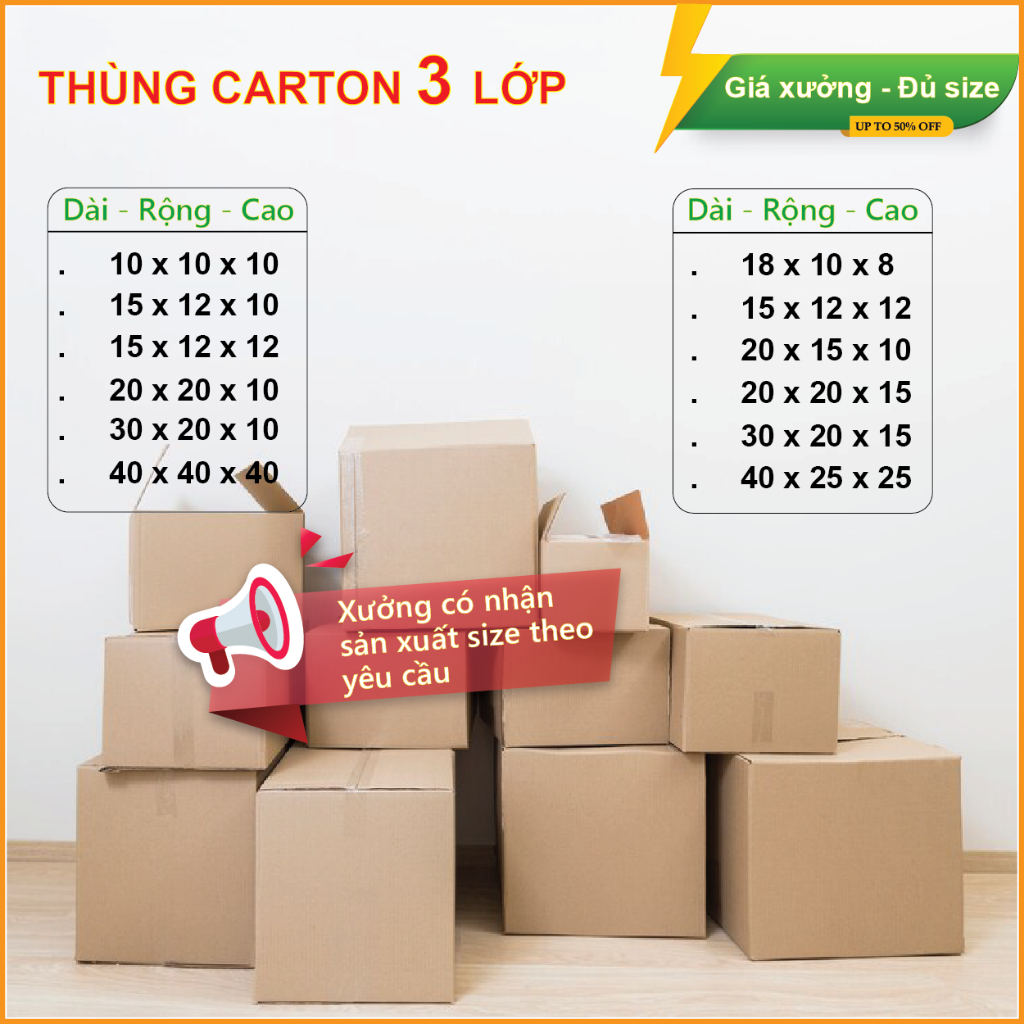 Combo of 50 cartons size 30x20x10, 3-layer corrugated B carton box ...
