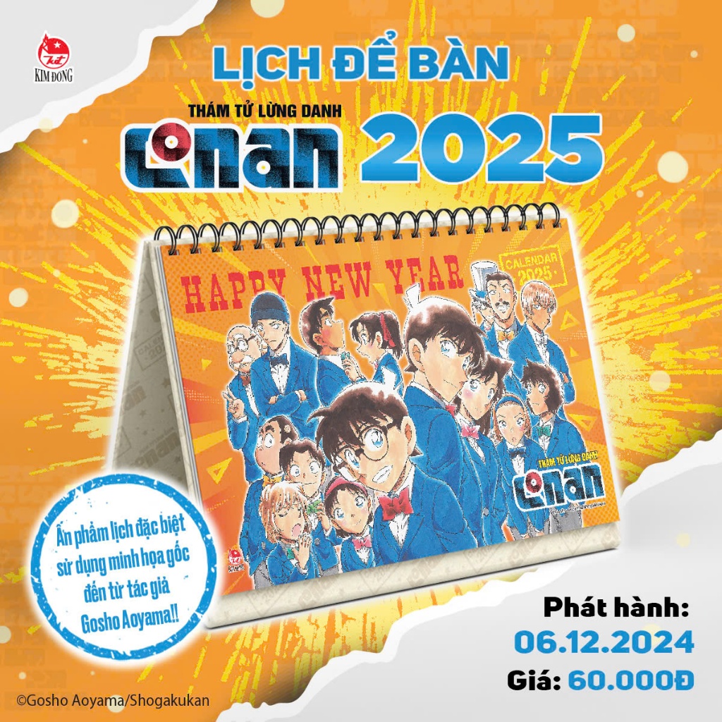 Detective CONAN 2025 DESK CALENDAR - comes with a Ivory Bookmark Set of ...