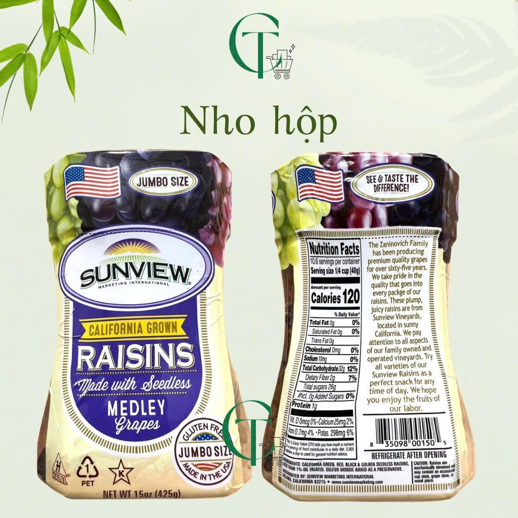 Sunview Raisins American Raisins box 425 G (Mixed) | Shopee Malaysia
