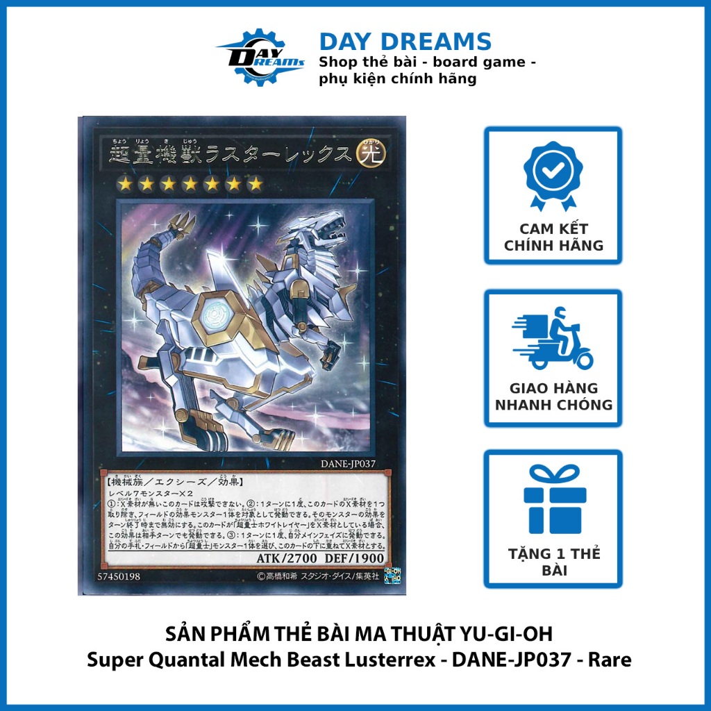Genuine YUGIOH CARD: Super Quantal Mech Beast Lusterrex - DANE-JP037 - Rare | Shopee Malaysia