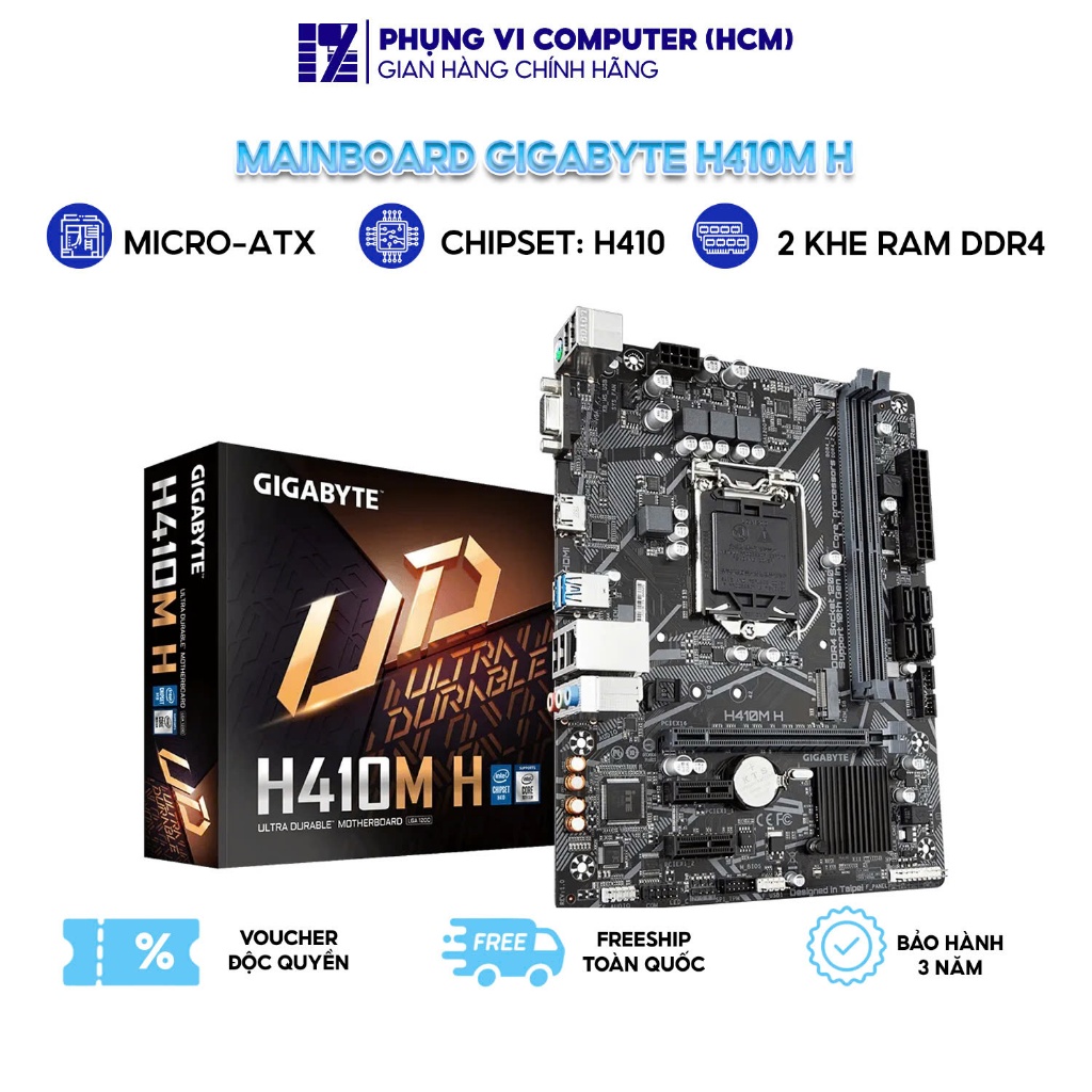 Mainboard Gigabyte H410M H (Intel H410, Socket 1200, m-ATX) - Genuine ...