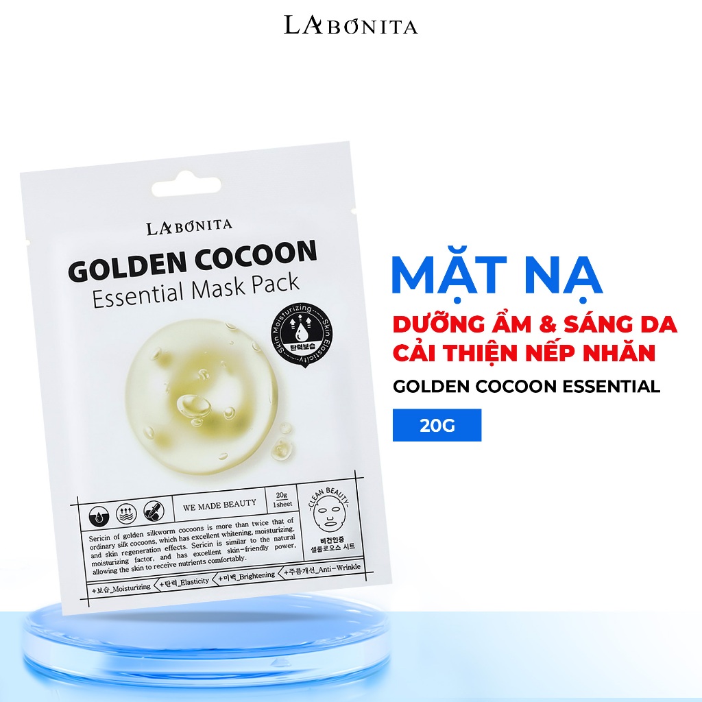 La Bonita Golden Cocoon Essential Mask Pack 20g | Shopee Malaysia