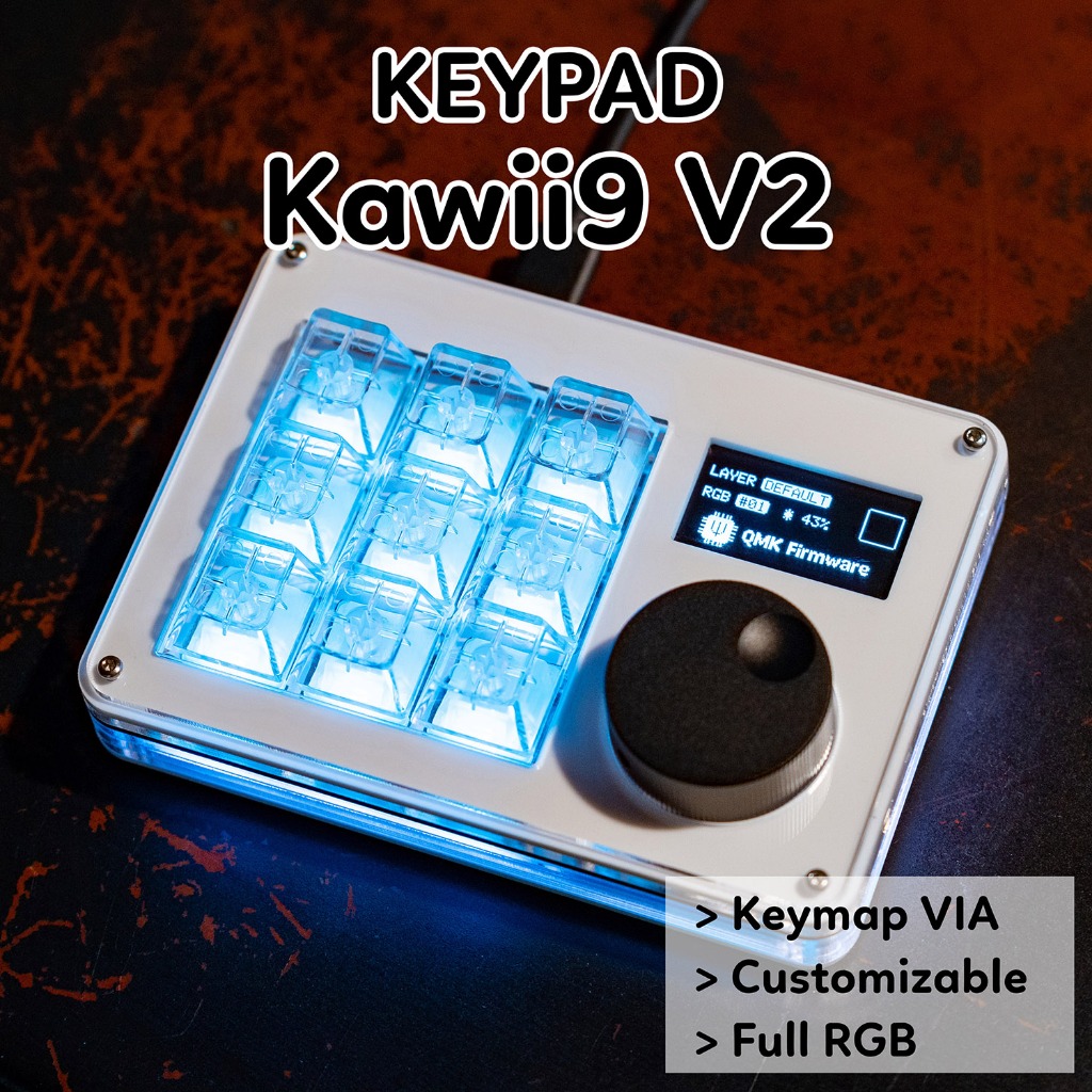 Keypad Kawii9 - 9-button hotswap mechanical keyboard with customizable ...