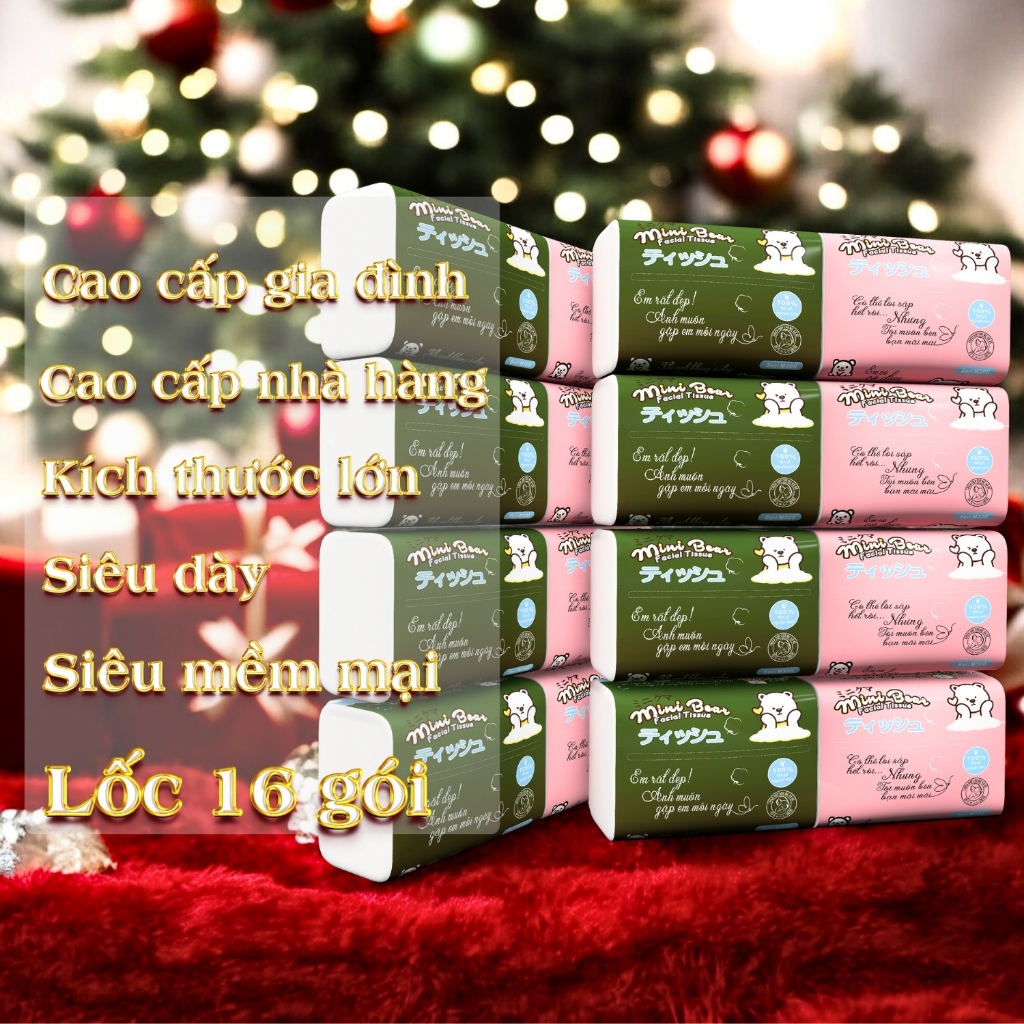 Japanese Minibear premium tissue paper, 8 get 8 free, 4 thick layers ...