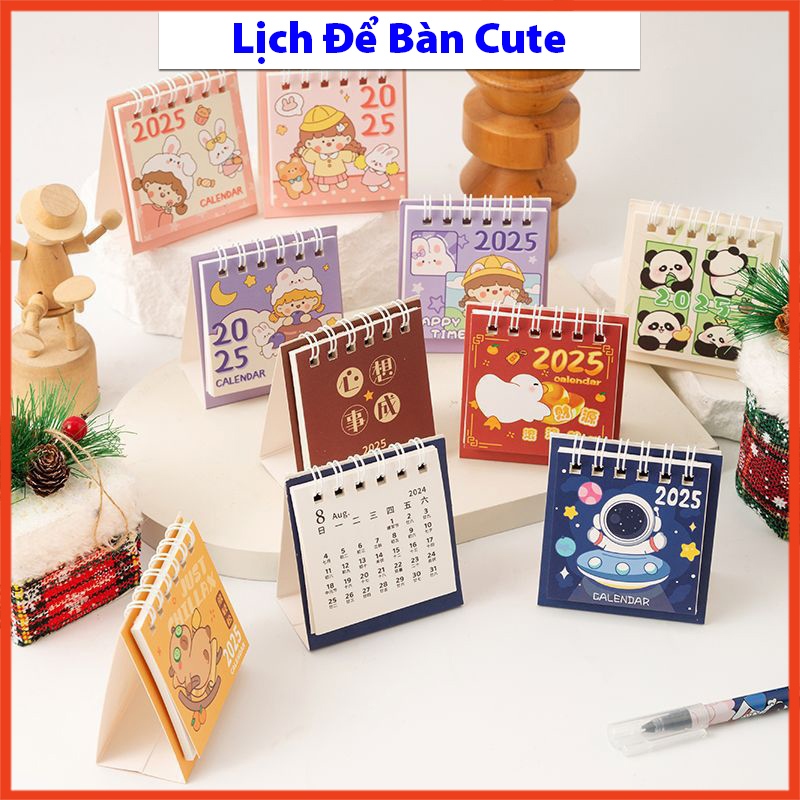 Cute mini desk calendar, CNY 2025 calendar, pocket calendar, gift CNY ...