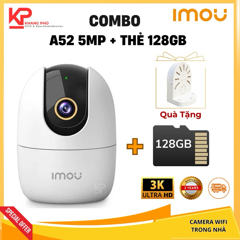 Imou A52 5MP Ranger 2 Camera Combo With 128GB Card FREE L STAND - Imou indoor wifi Camera ...