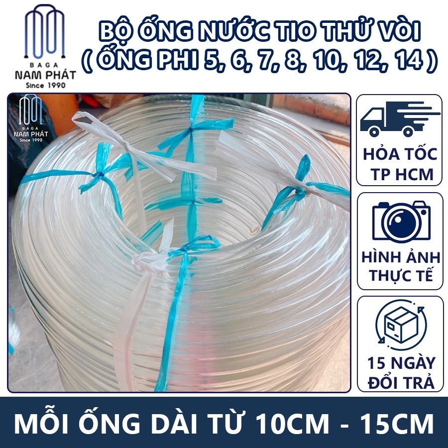 Tio PIPE TEST SET Tio Phi Pipe 5mm 6mm 7mm 8mm 10mm 12mm 14mm Clear ...