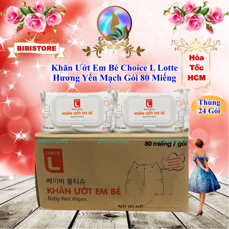 (Carton Of 24 Packs) Choice L Lotte Baby Wet Wipes Oatmeal Flavor 80 Pieces (Bibistore) | Shopee ...