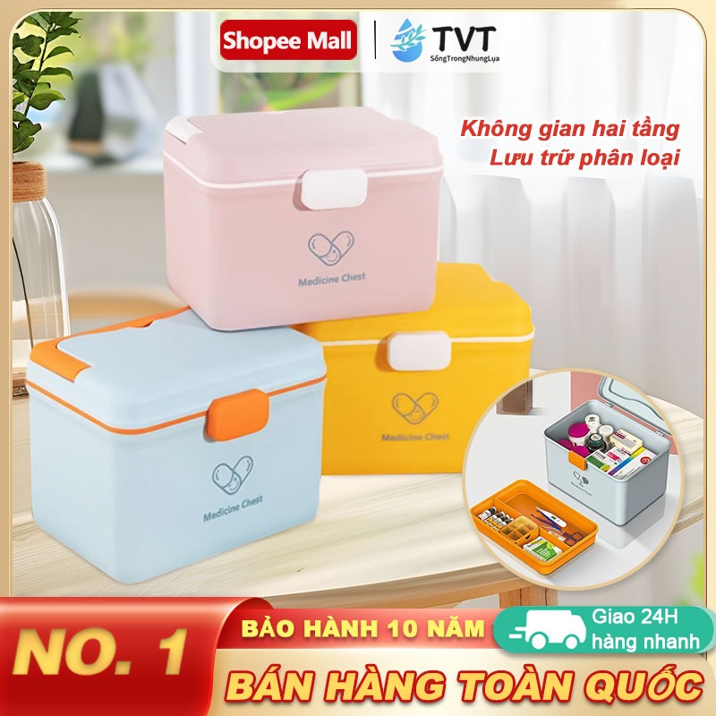 Tvt Multifunctional 2-Tier Family Medicine Box Medicine Sorting ...