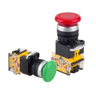 Umbrella head push button, 22mm mushroom head push switch LA38-11M ...