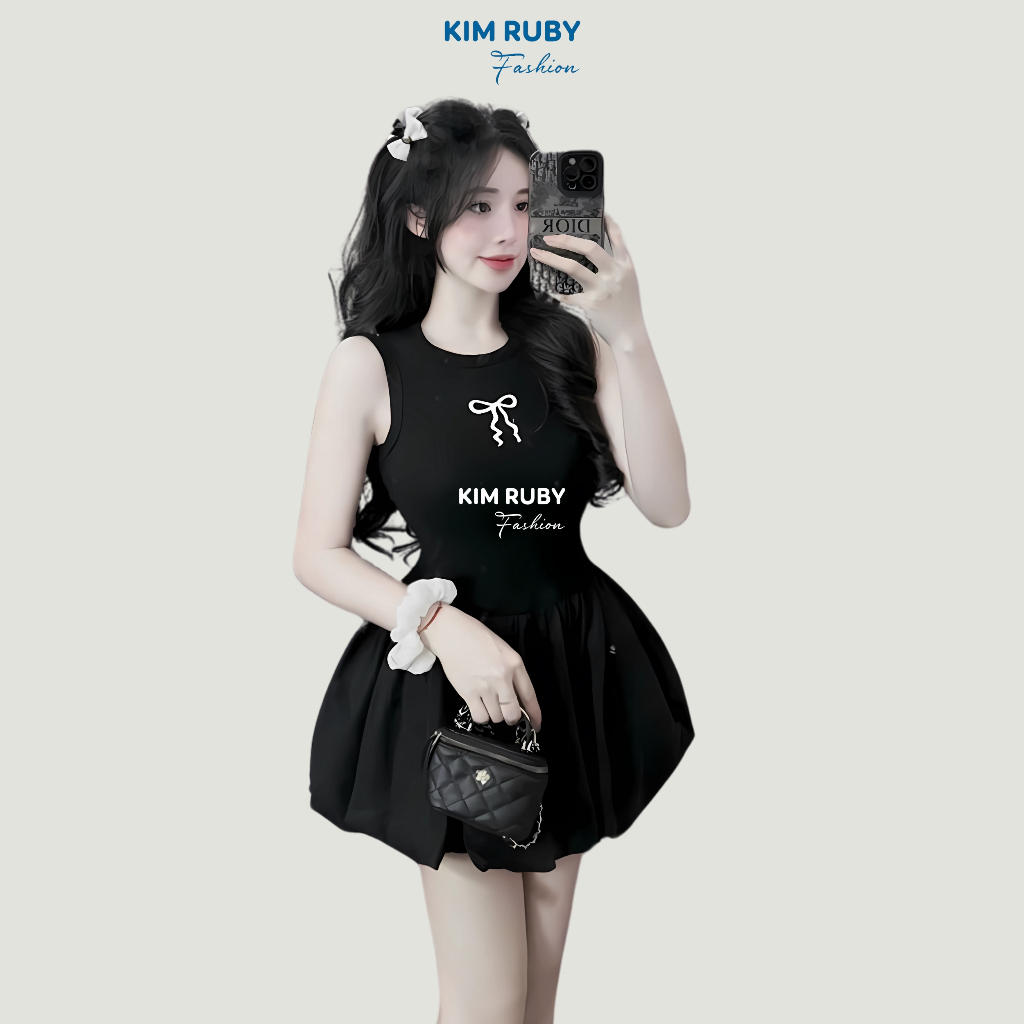 Kim Ruby Fashion 3-hole dress with puffy pumpkin shape embroidered with ...