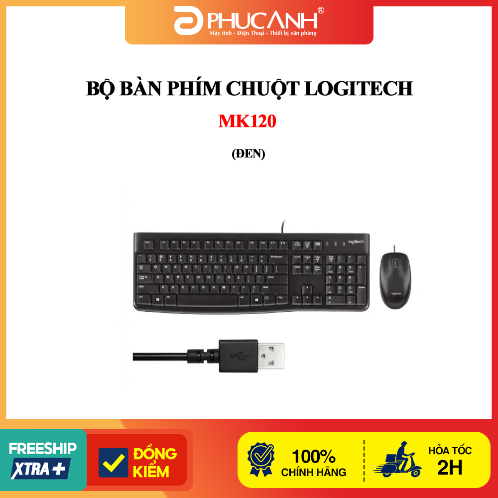 Logitech MK120 Keyboard Mouse Set (Black) | Shopee Malaysia