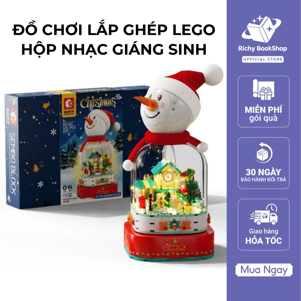 Christmas House and Snowman Model Assembly Toy with Led Light, Self ...