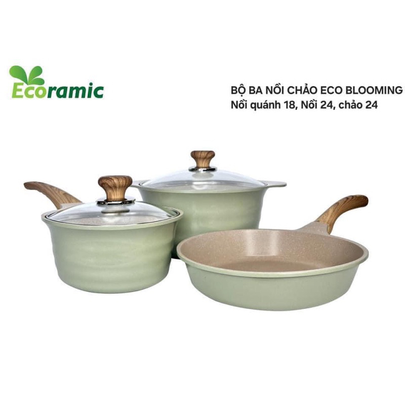 Ecoramic Non-Stick Pots and Pans Set with Magnetic Bottom Not Picky ...