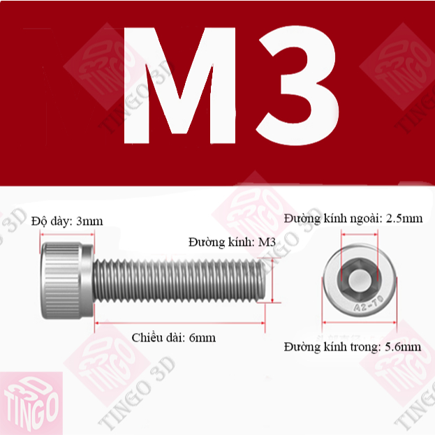 304 Stainless Steel Hexagonal Screw - Bolt M3 Cylinder Head | Shopee ...