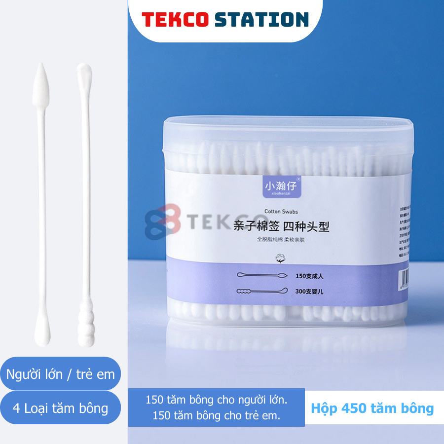 Box of 200 2-Headed Cotton Swabs for Antibacterial Ear and Nose ...