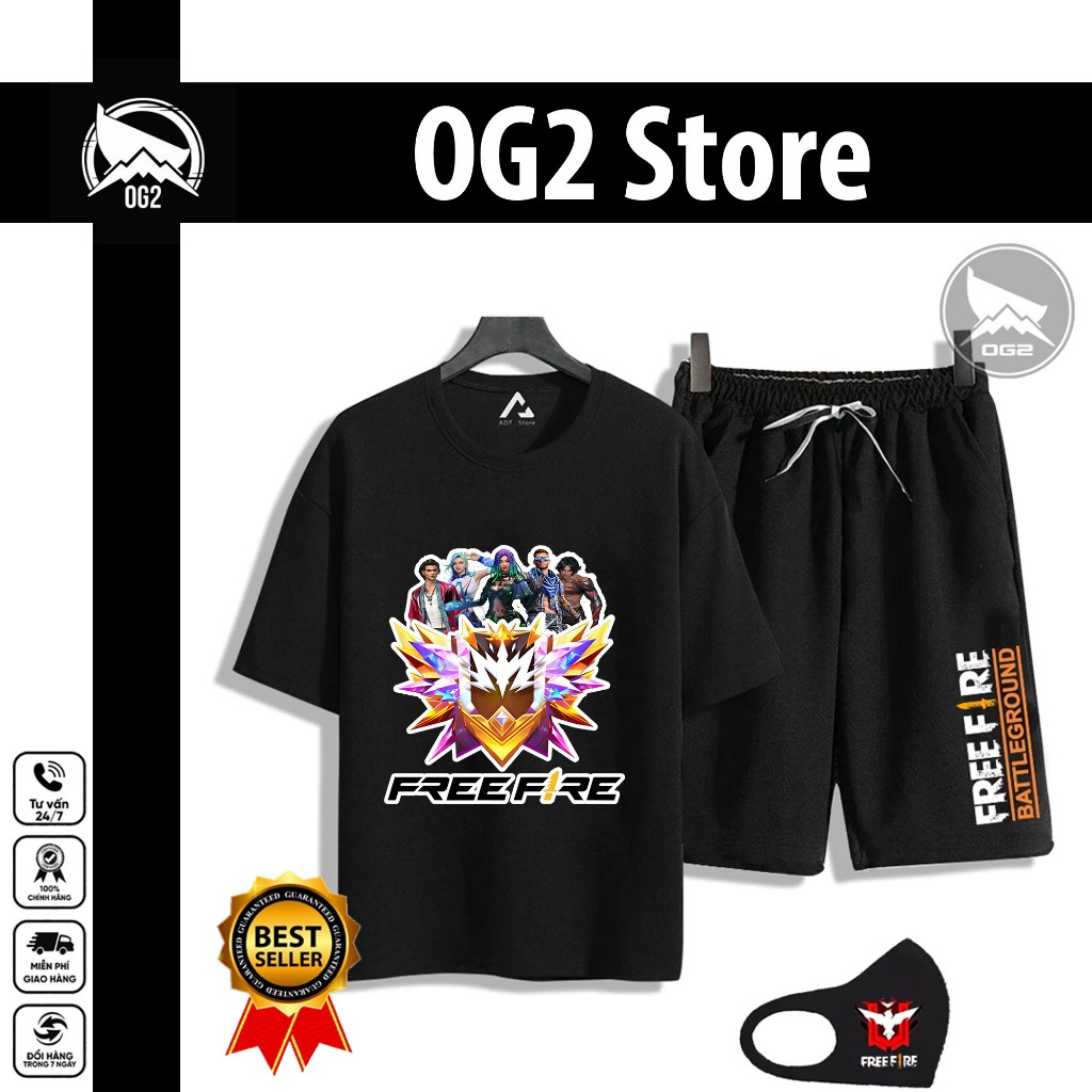 Free Fire Shirts, Free Fire Clothing models made of cool, cheap 4-way ...