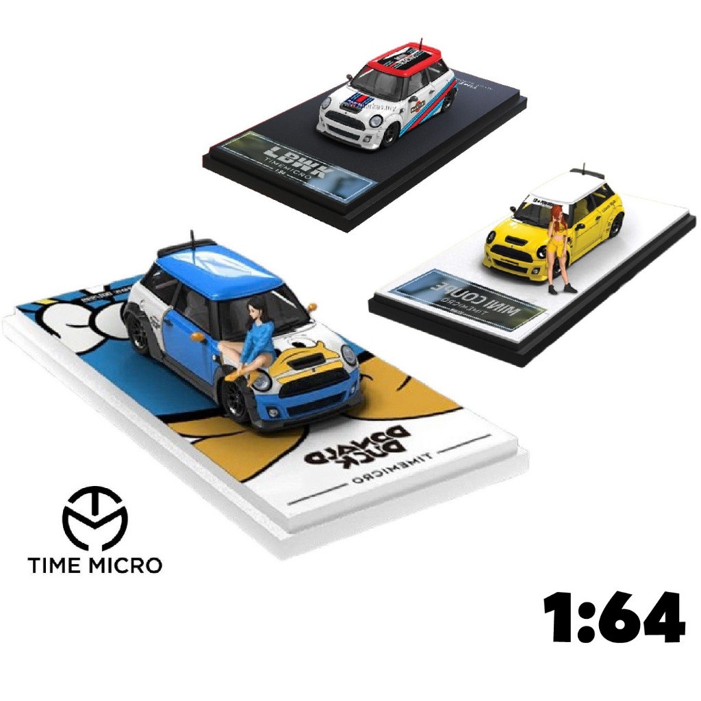 Car models of Mini Cooper models with LBWK Liberty Walk body kit, scale ...