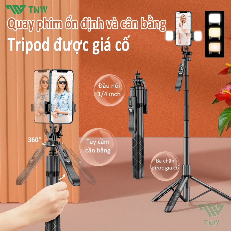 Tnw L16 Tripod Photography Stick with Led Light, phone tripod, 3-legged ...