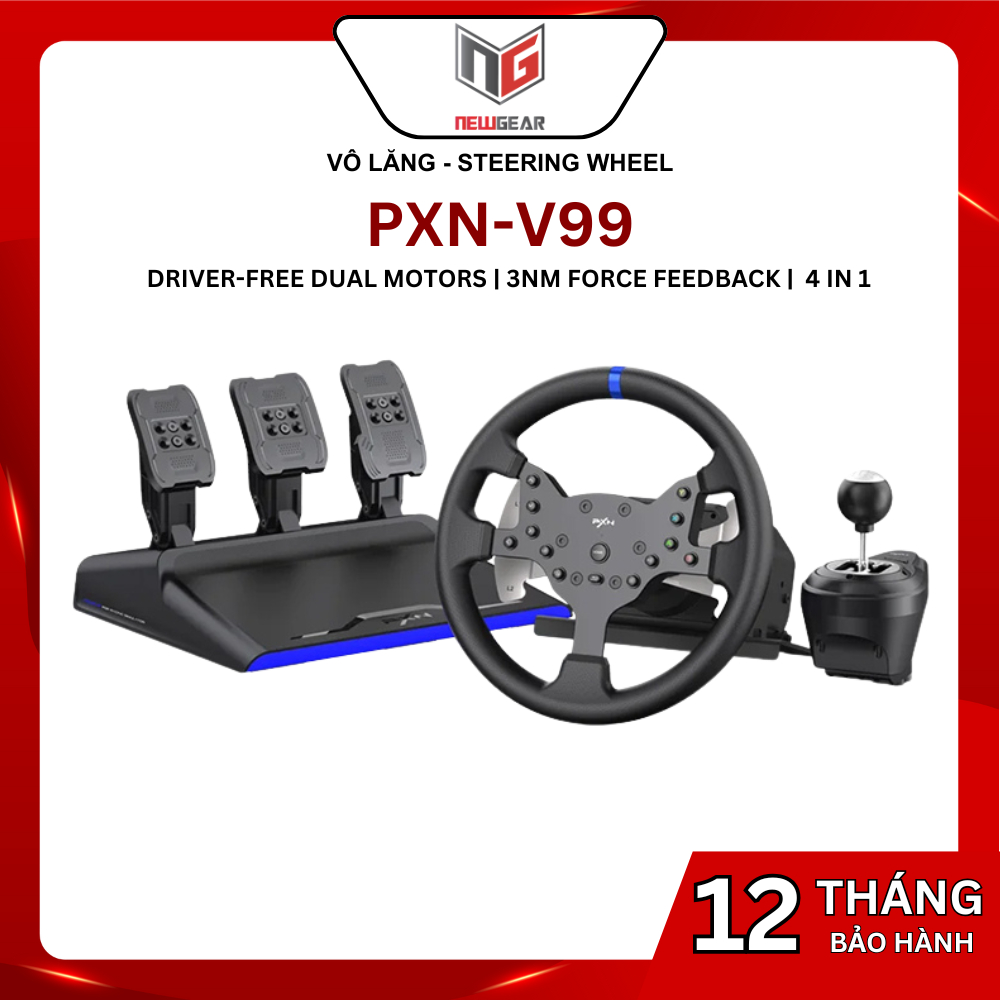 PXN V99 Racing Wheel – Professional Simulator Racing, Force Feedback ...
