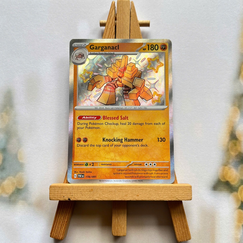 Pokémon Garganacl 178/091 Picture Card - Genuine English Paldean Fates ...